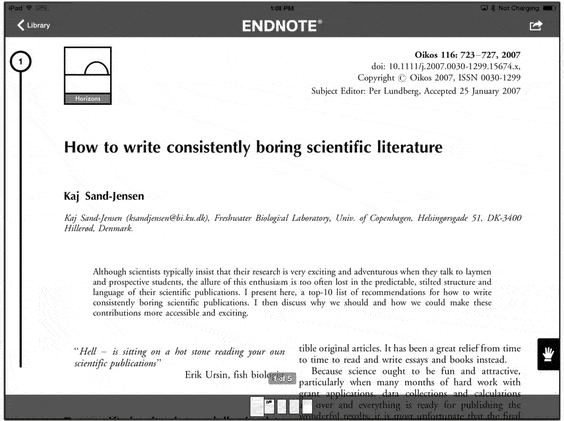 EndNote for iOS | iPad・iPhone用アプリ【ユサコ株式会社】
